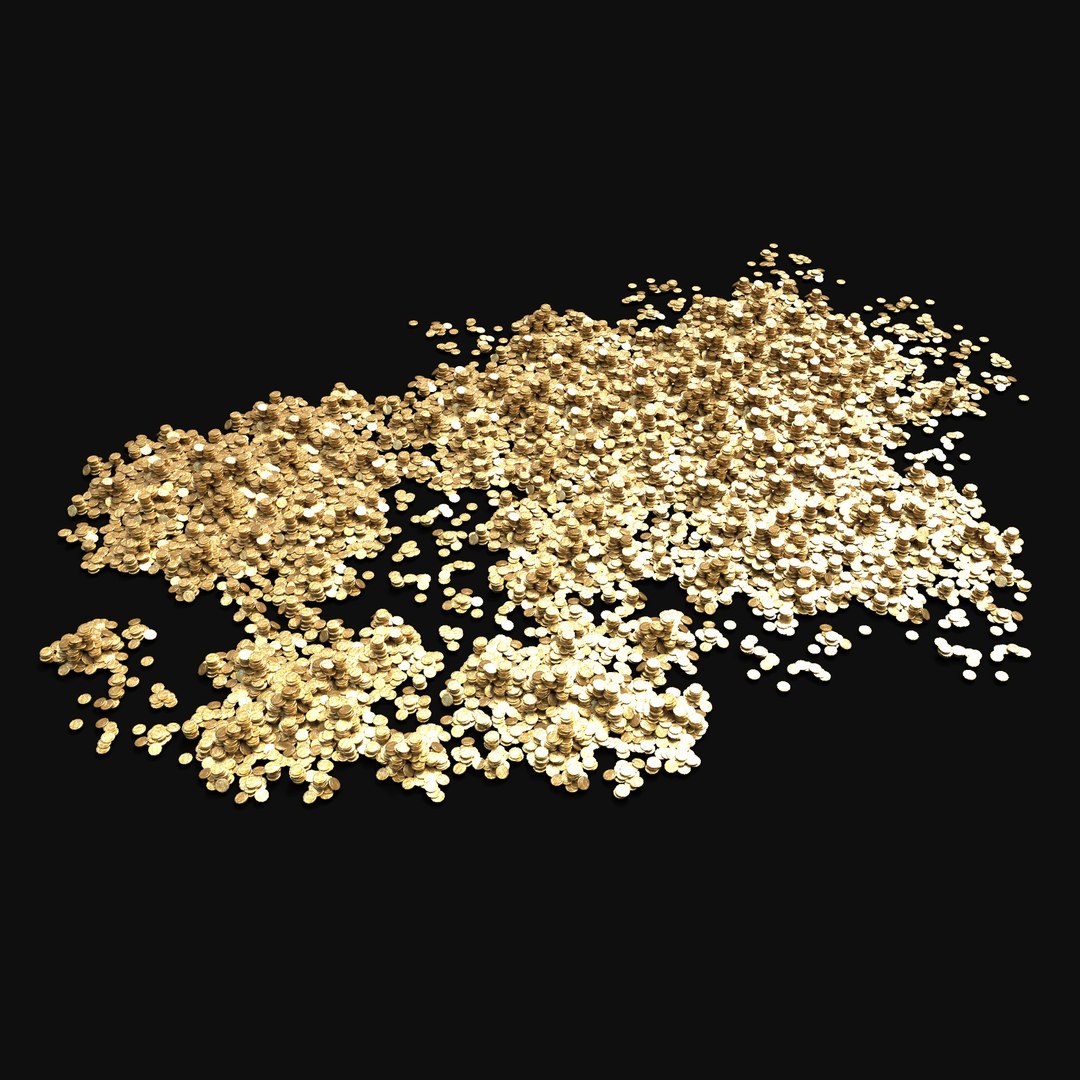 3D BIG GOLD COINS TREASURE PILE MOUND QUEST LOOT - TurboSquid 1864839