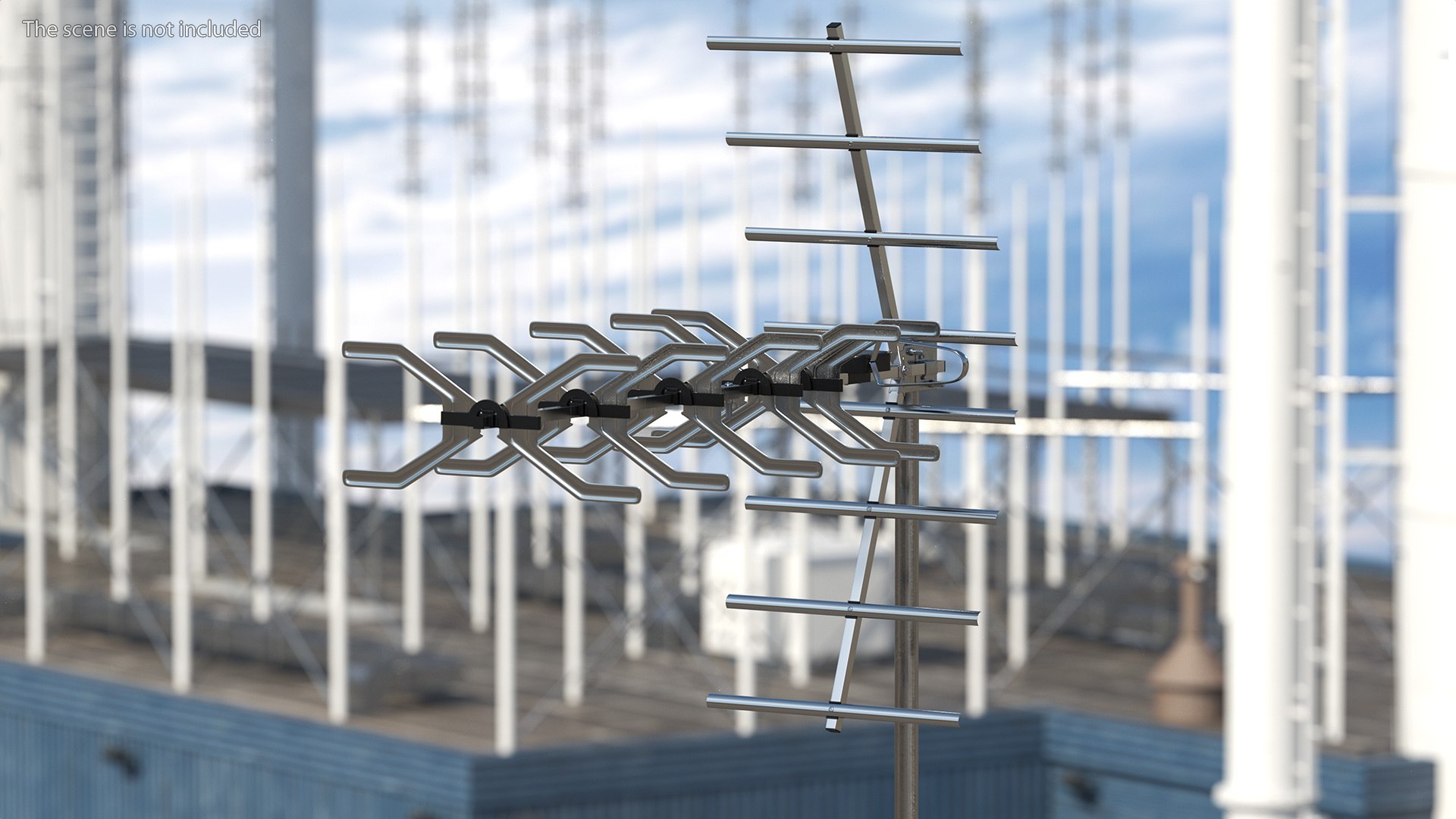 Wideband UHF Digital Aerial 4G Filtered Antenna 3D Model - TurboSquid ...