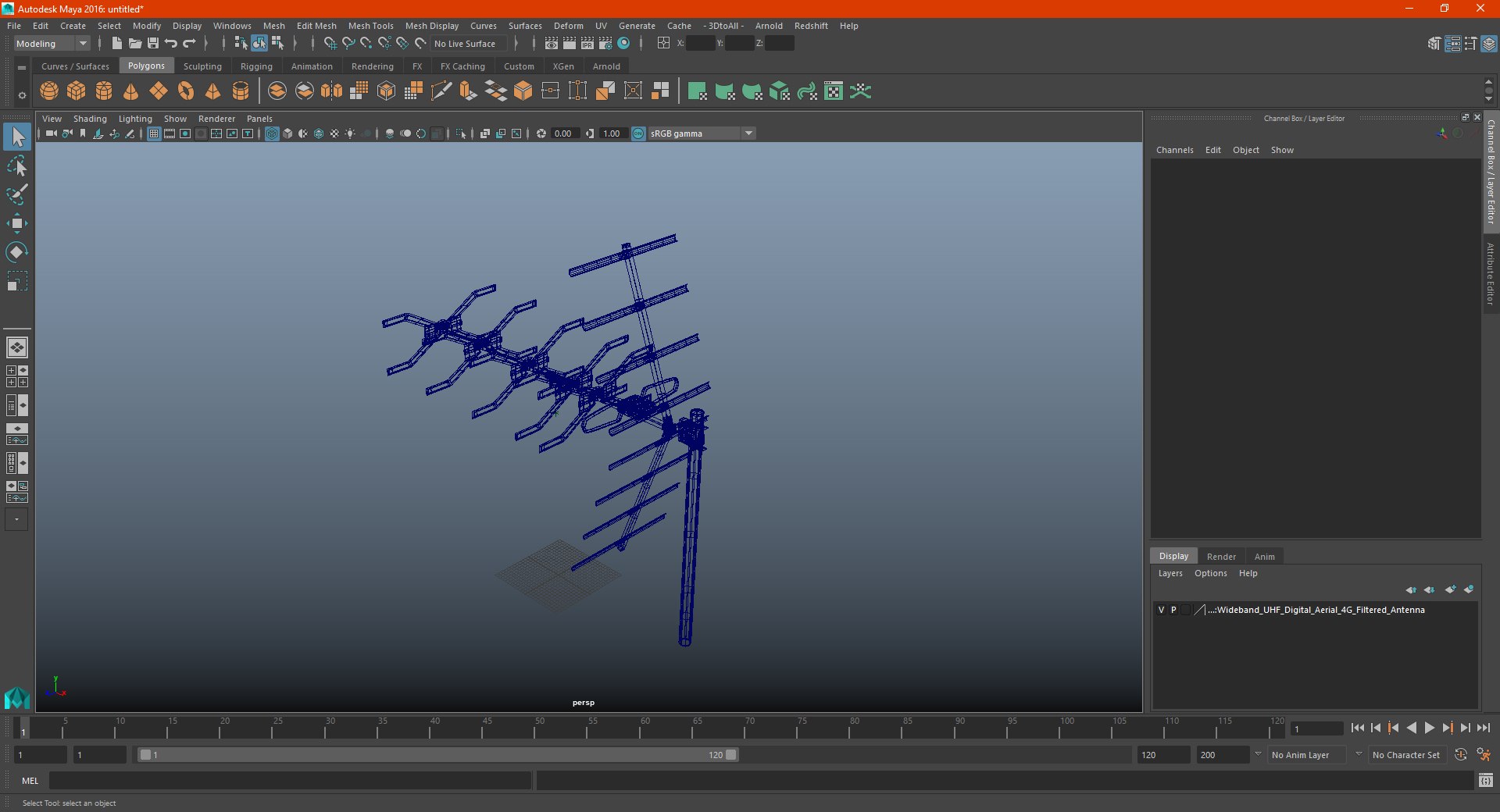 Wideband UHF Digital Aerial 4G Filtered Antenna 3D model - TurboSquid ...