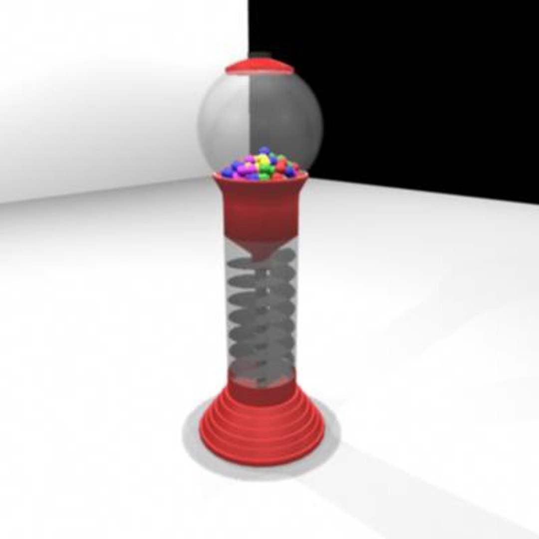 3d Model Of Machine Gum Ball