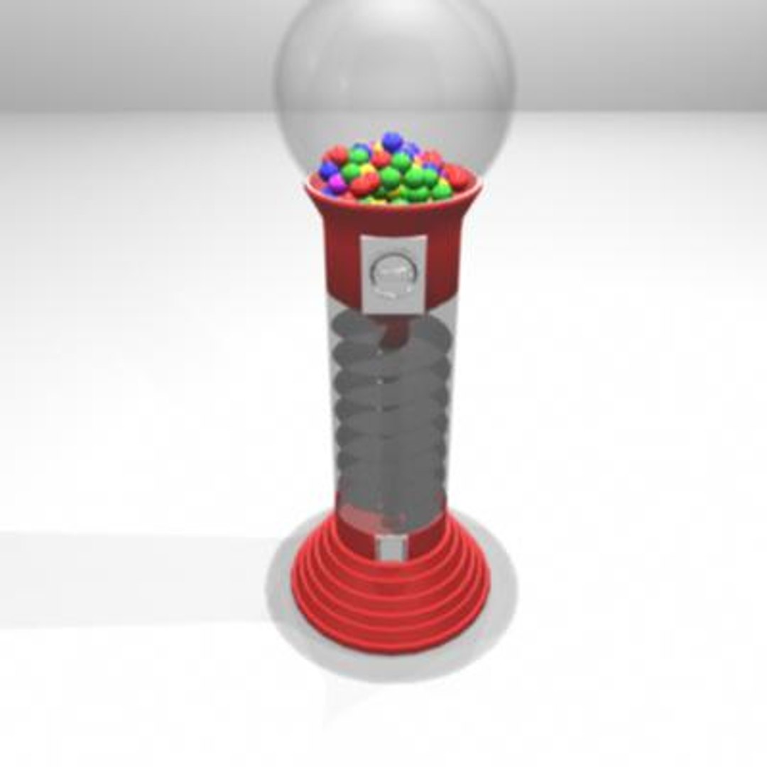 3d Model Of Machine Gum Ball