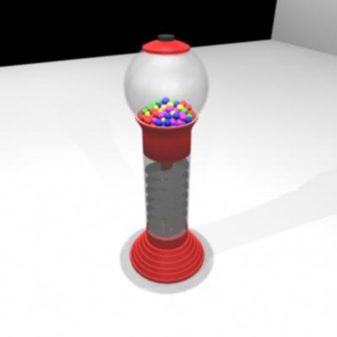 3d Model Of Machine Gum Ball