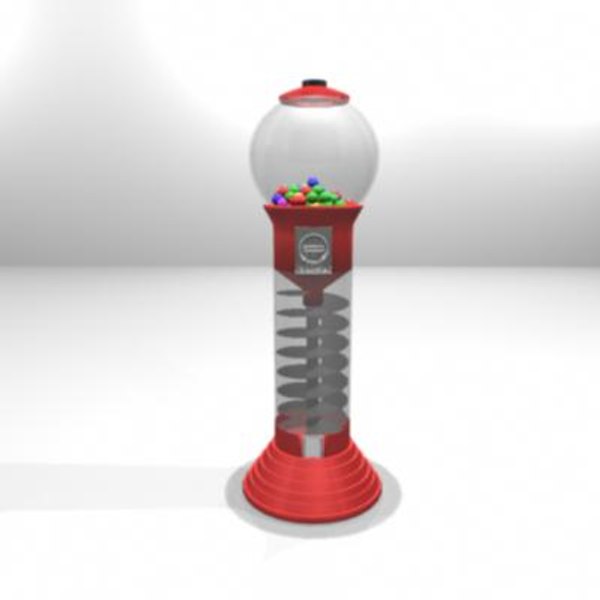 3d model of machine gum ball