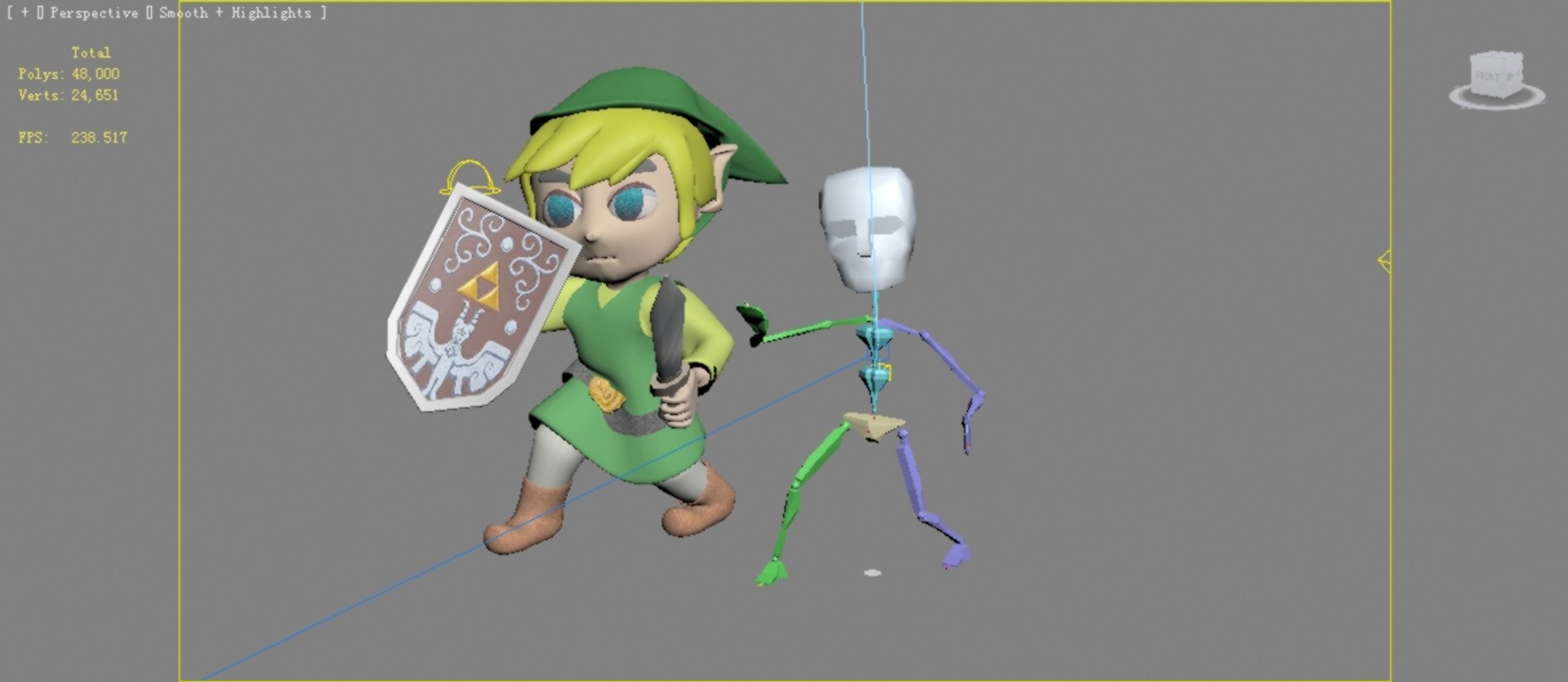 Rigged Zelda Cartoon Link 3D Model - TurboSquid 1833614
