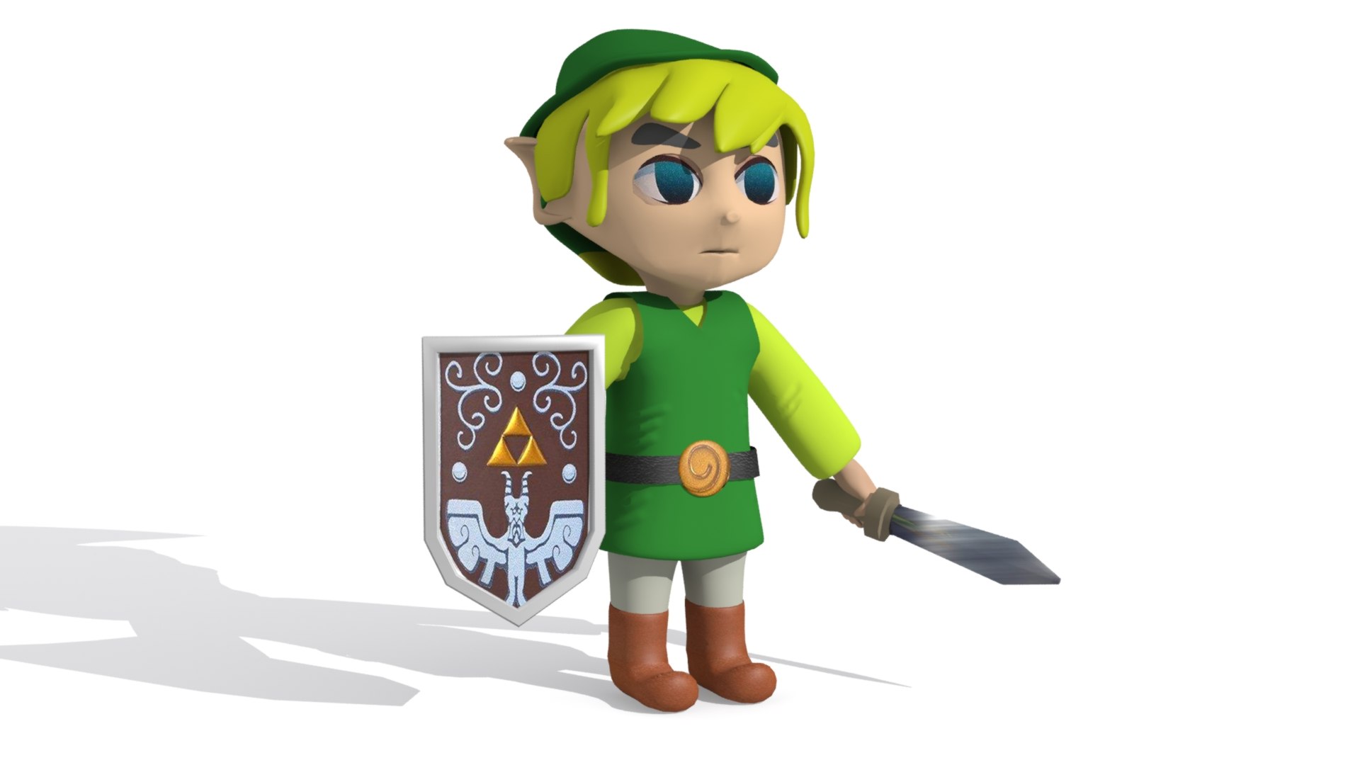 Rigged Zelda Cartoon Link 3D Model - TurboSquid 1833614