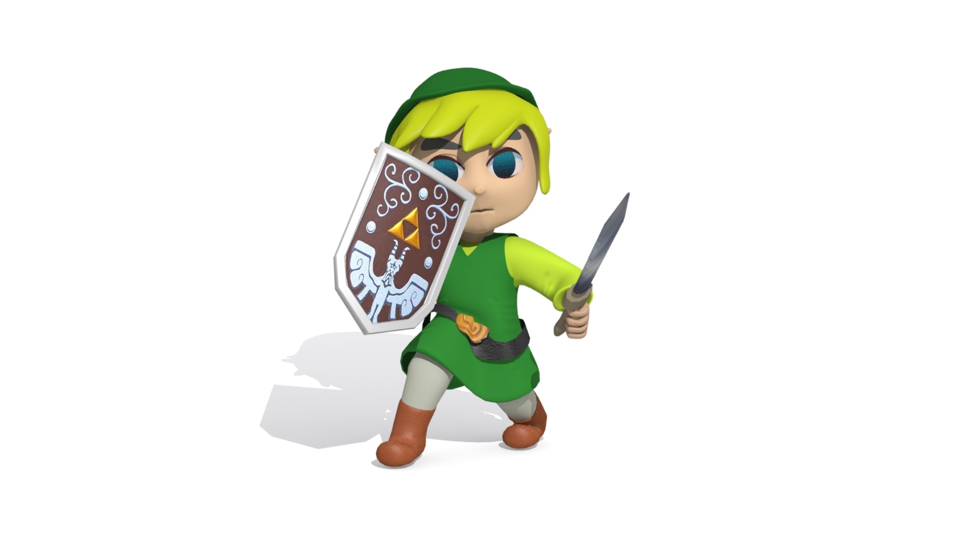 Rigged Zelda Cartoon Link 3D Model - TurboSquid 1833614