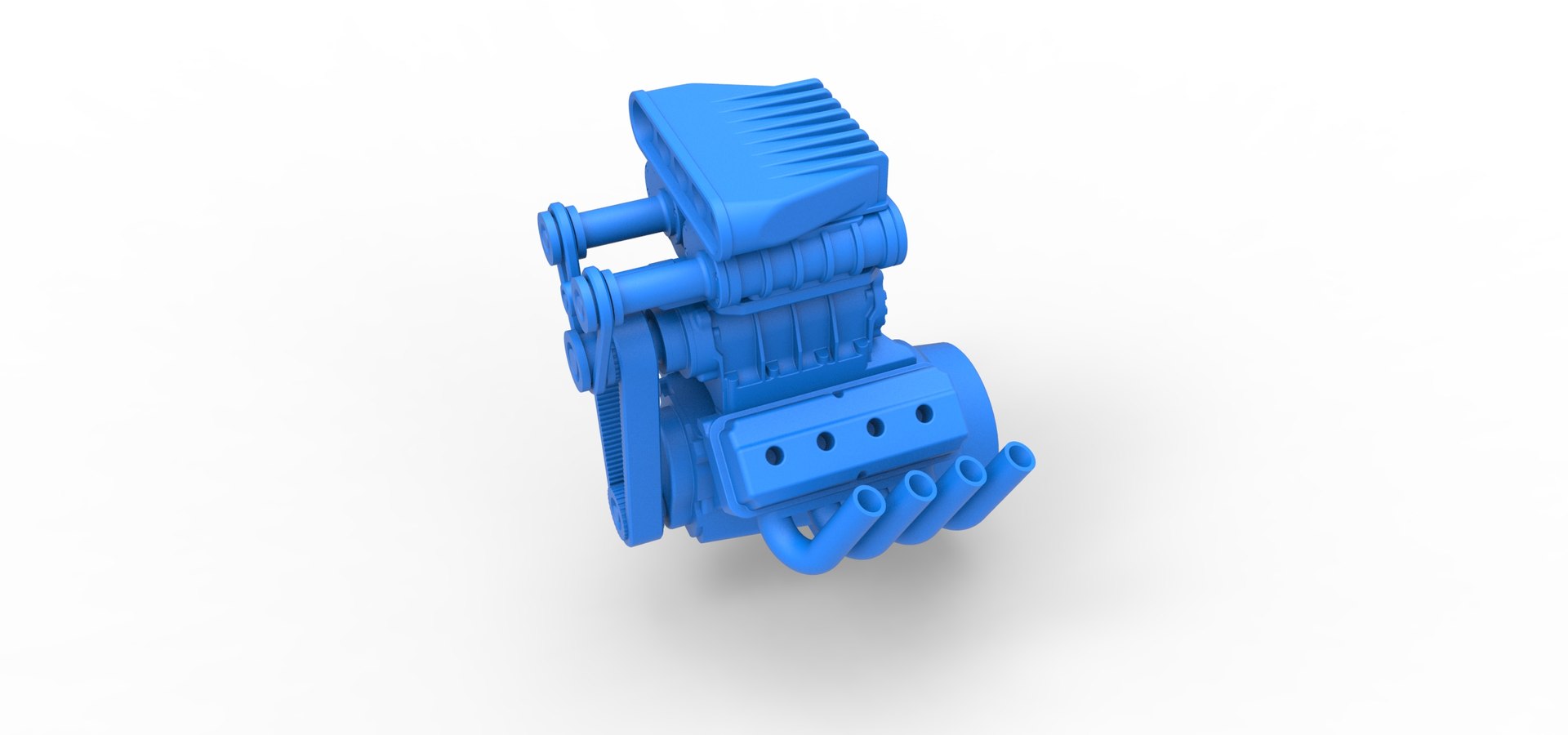 Diecast Engine V8 With Triple Supercharger Version 2 Scale 1 To 25 3D ...