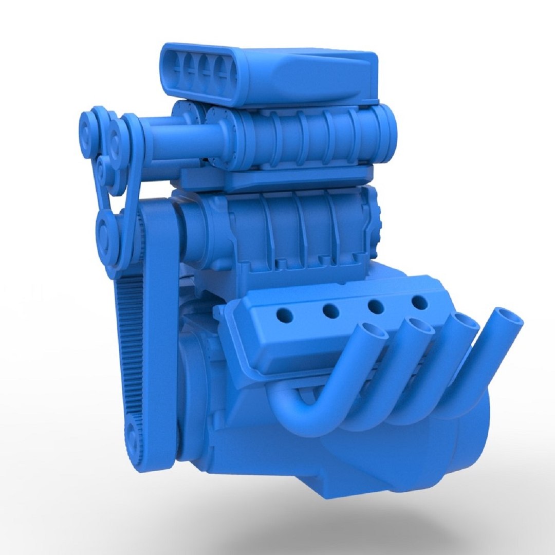 Diecast Engine V8 With Triple Supercharger Version 2 Scale 1 To 25 3D ...