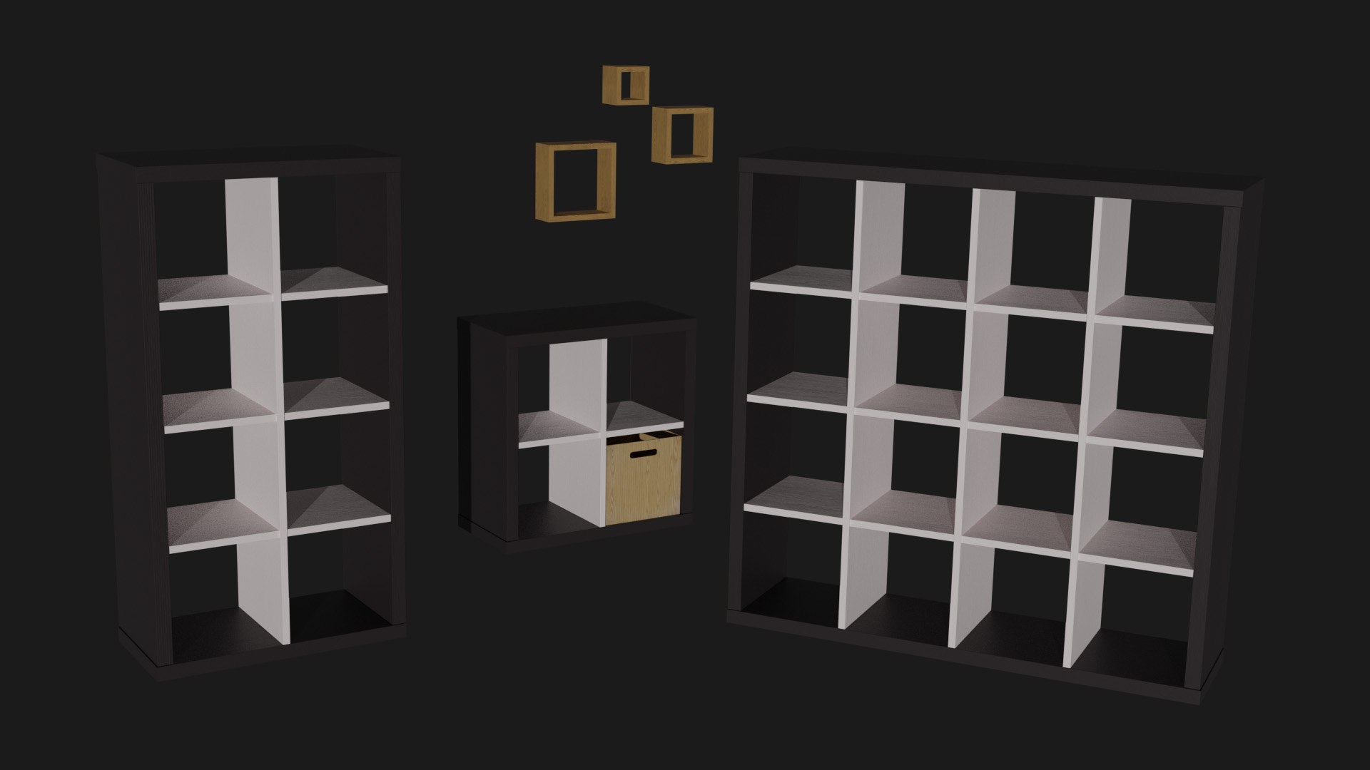 Contemporary Box Shelves 3D model - TurboSquid 1844467