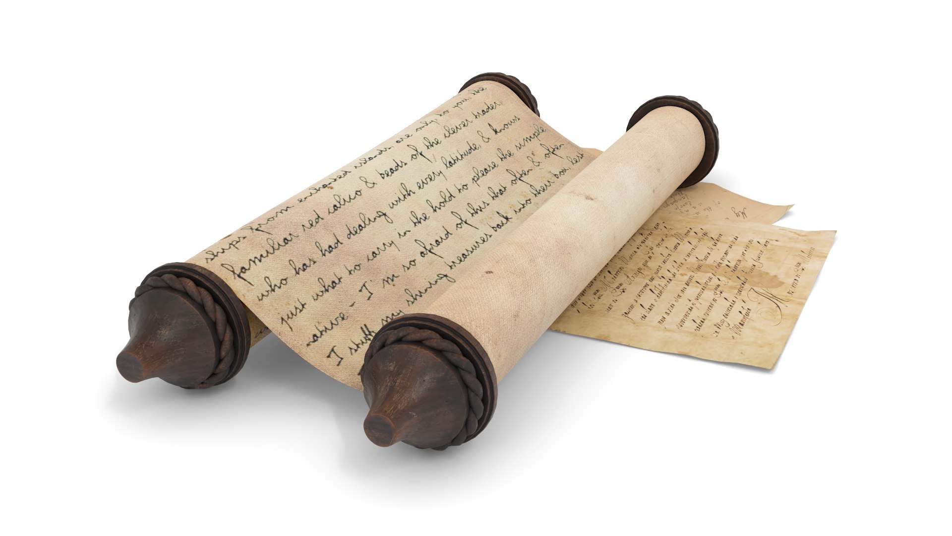 Ancient Scroll 1 3D Model - TurboSquid 1703029