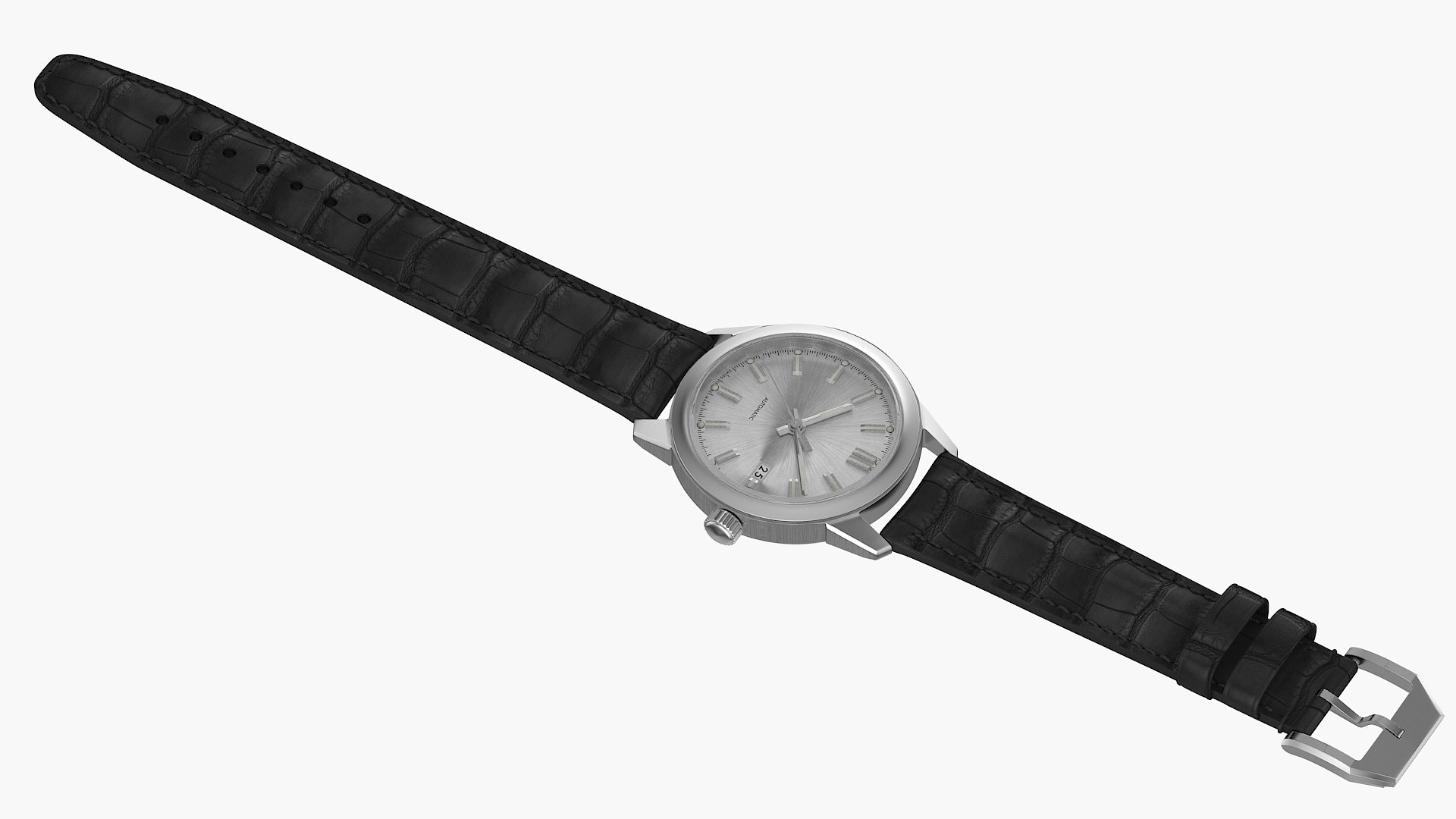 Automatic Watch Open leather Bracelet 3D model - TurboSquid 1863702
