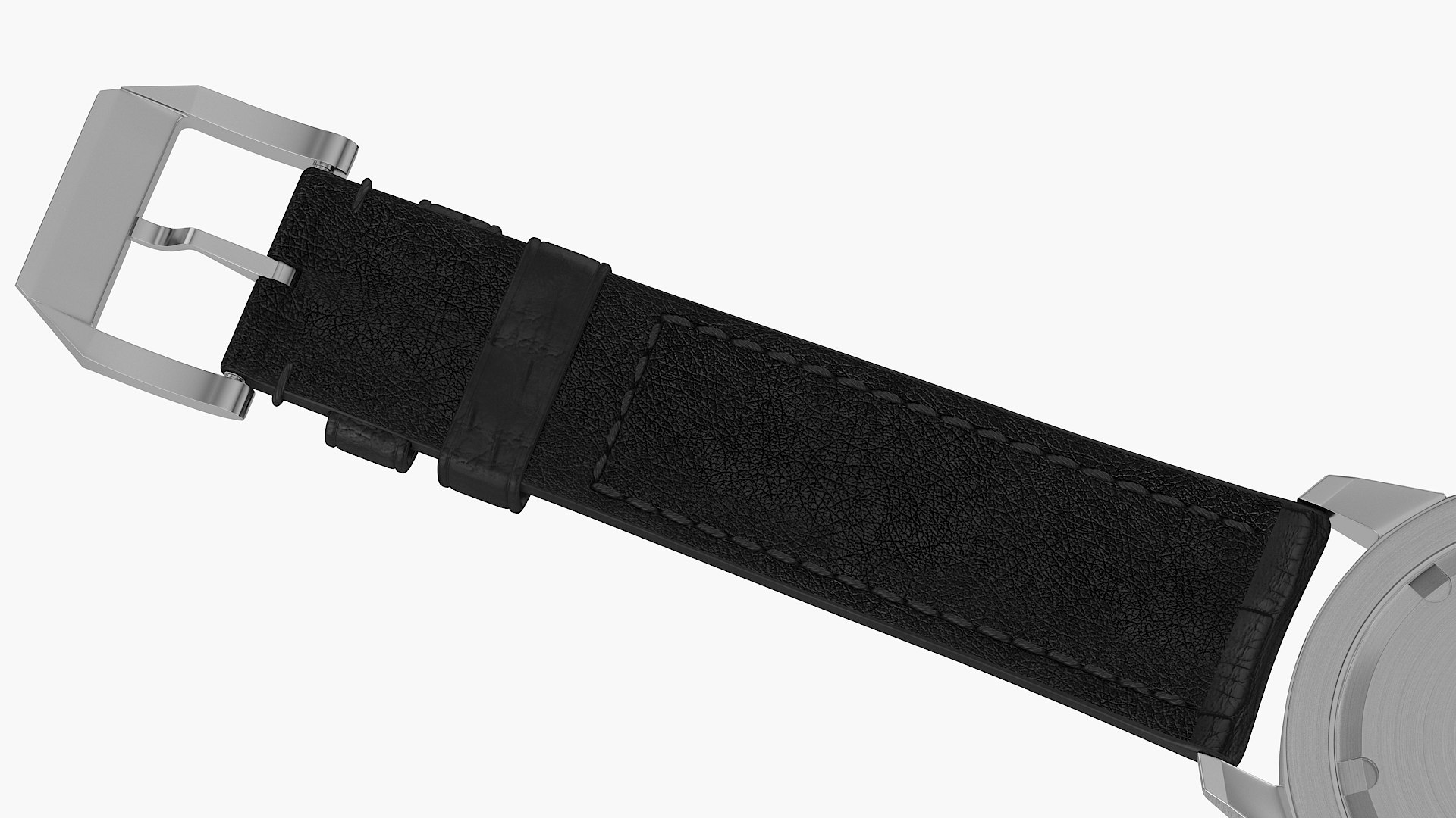 Automatic Watch Open leather Bracelet 3D model - TurboSquid 1863702