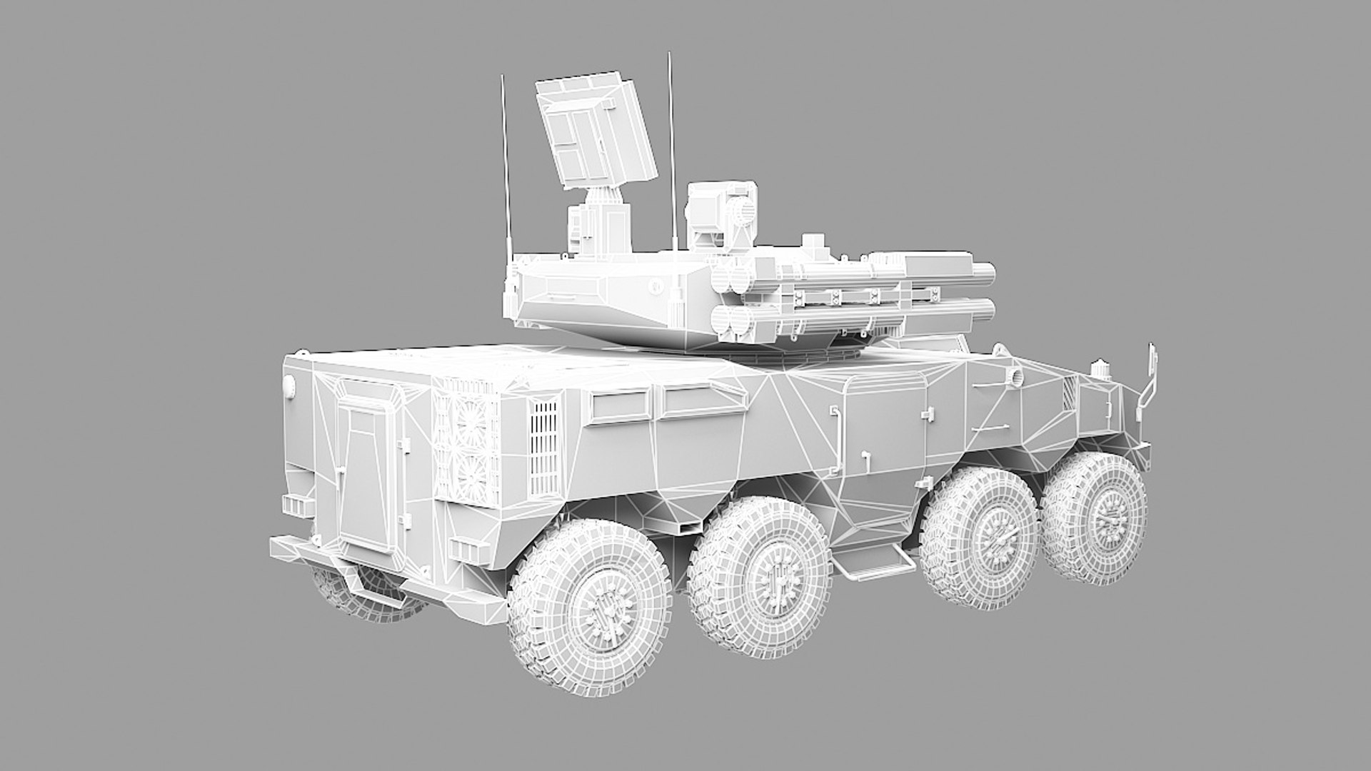 3D Model Type-625E Self Propelled Anti Aircraft System - TurboSquid 2342576