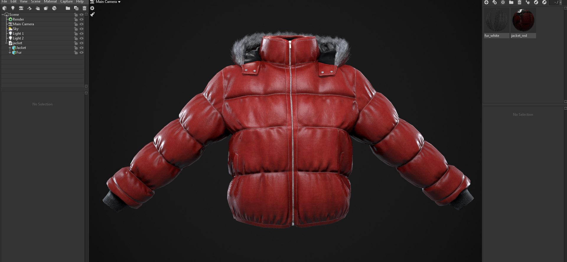 Red winter jacket 3D model - TurboSquid 1787697