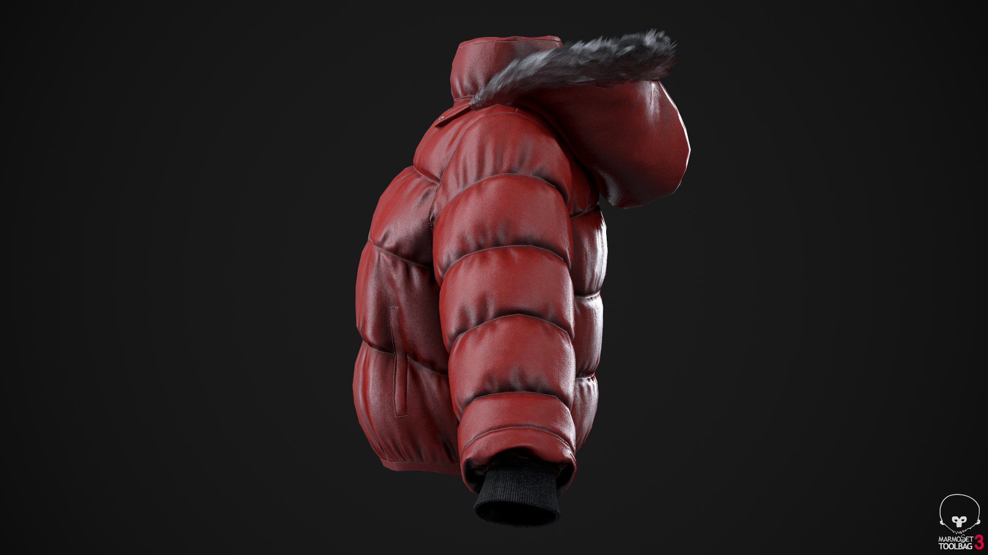 Red Winter Jacket 3D Model - TurboSquid 1787697