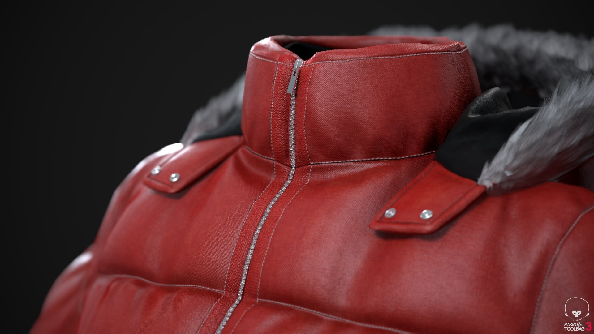 Red Winter Jacket 3D Model - TurboSquid 1787697