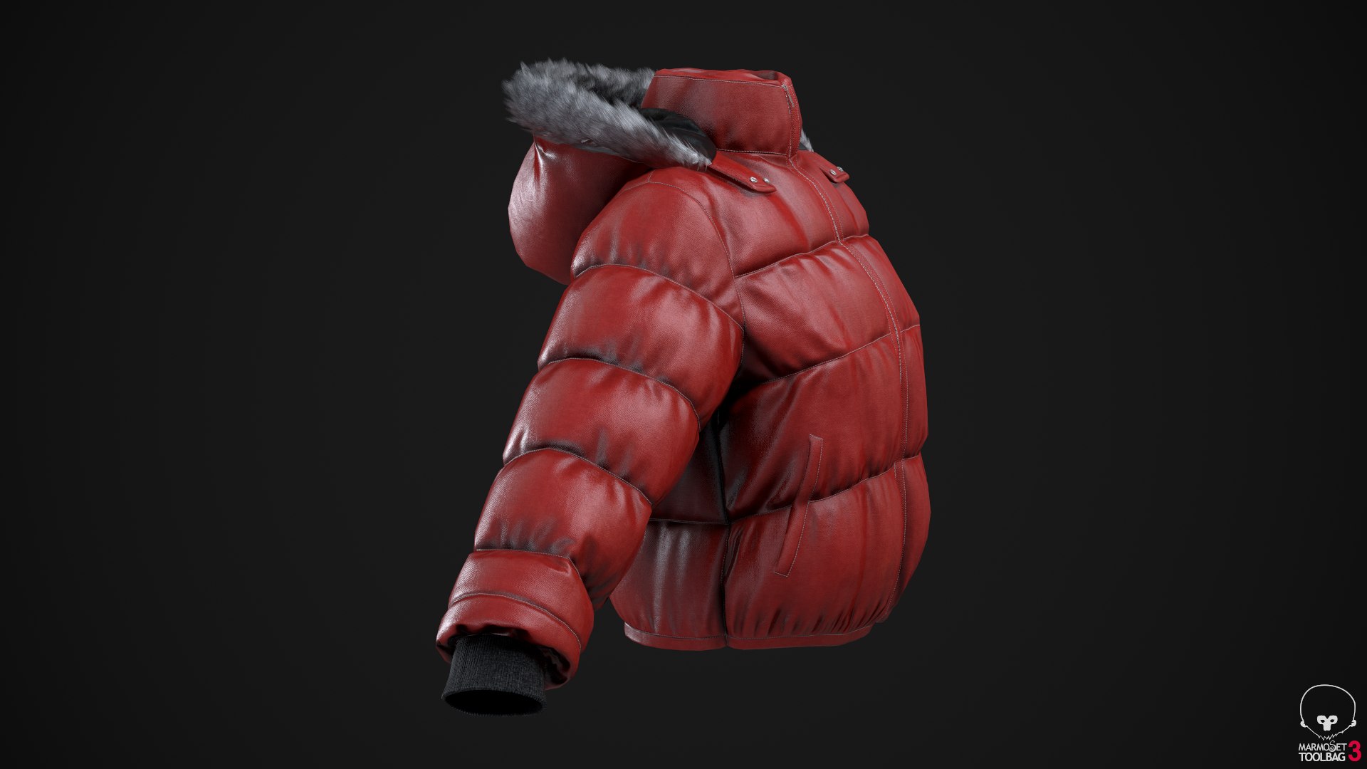 Red Winter Jacket 3D Model - TurboSquid 1787697