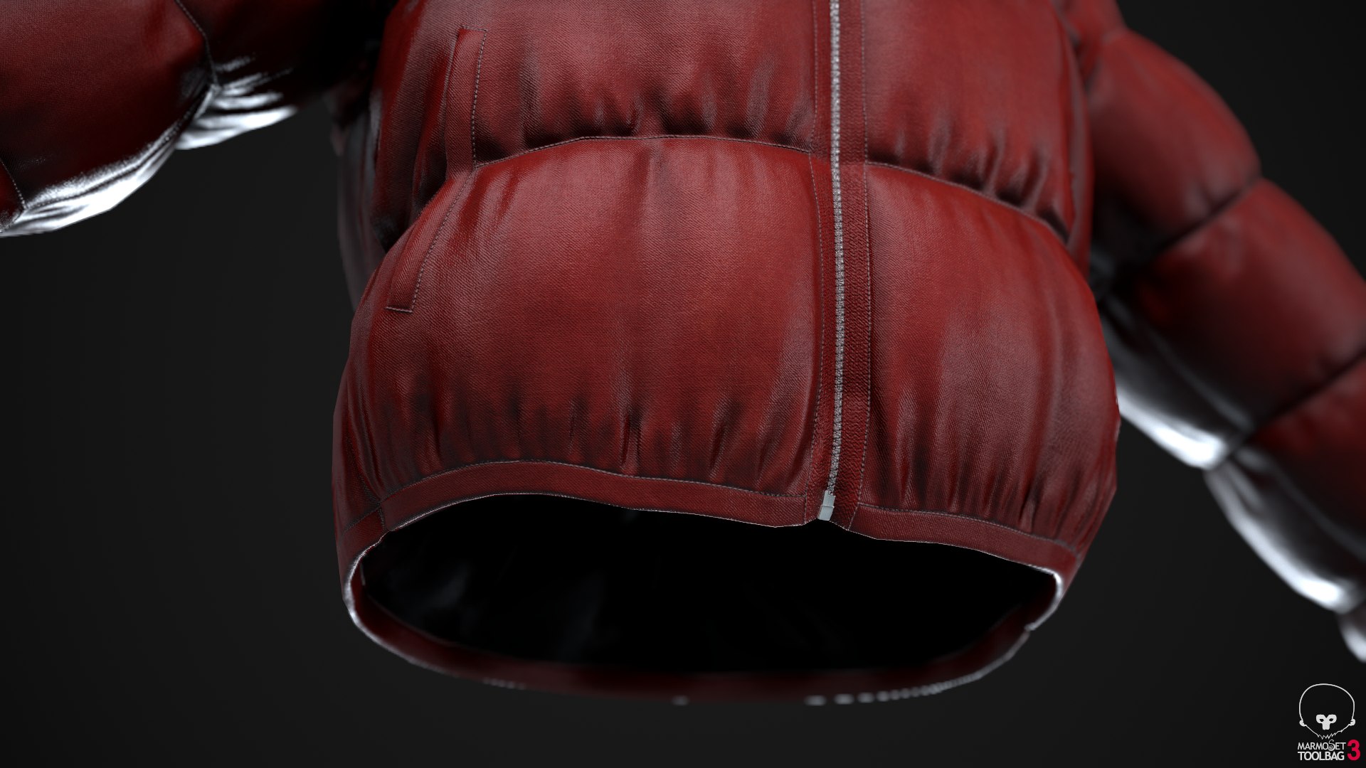 Red winter jacket 3D model - TurboSquid 1787697