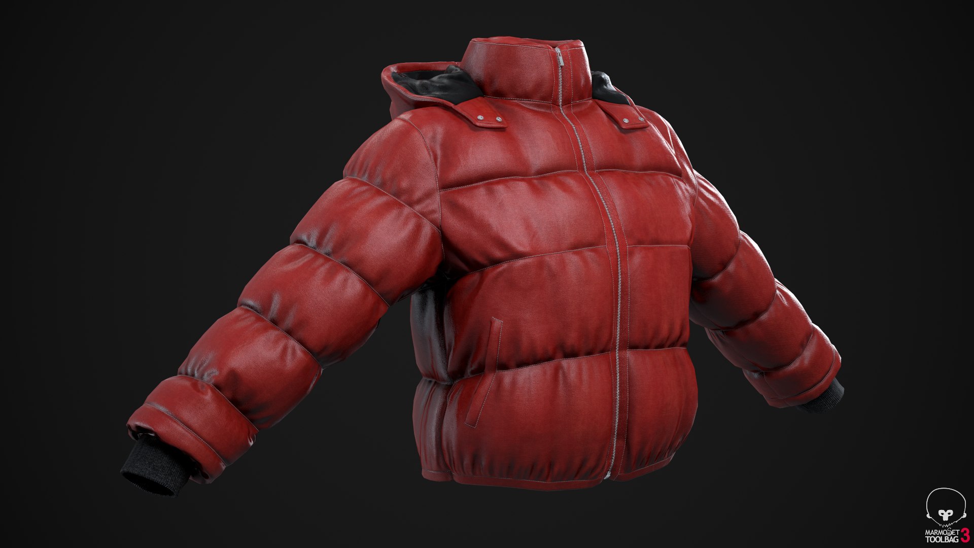 Red Winter Jacket 3D Model - TurboSquid 1787697