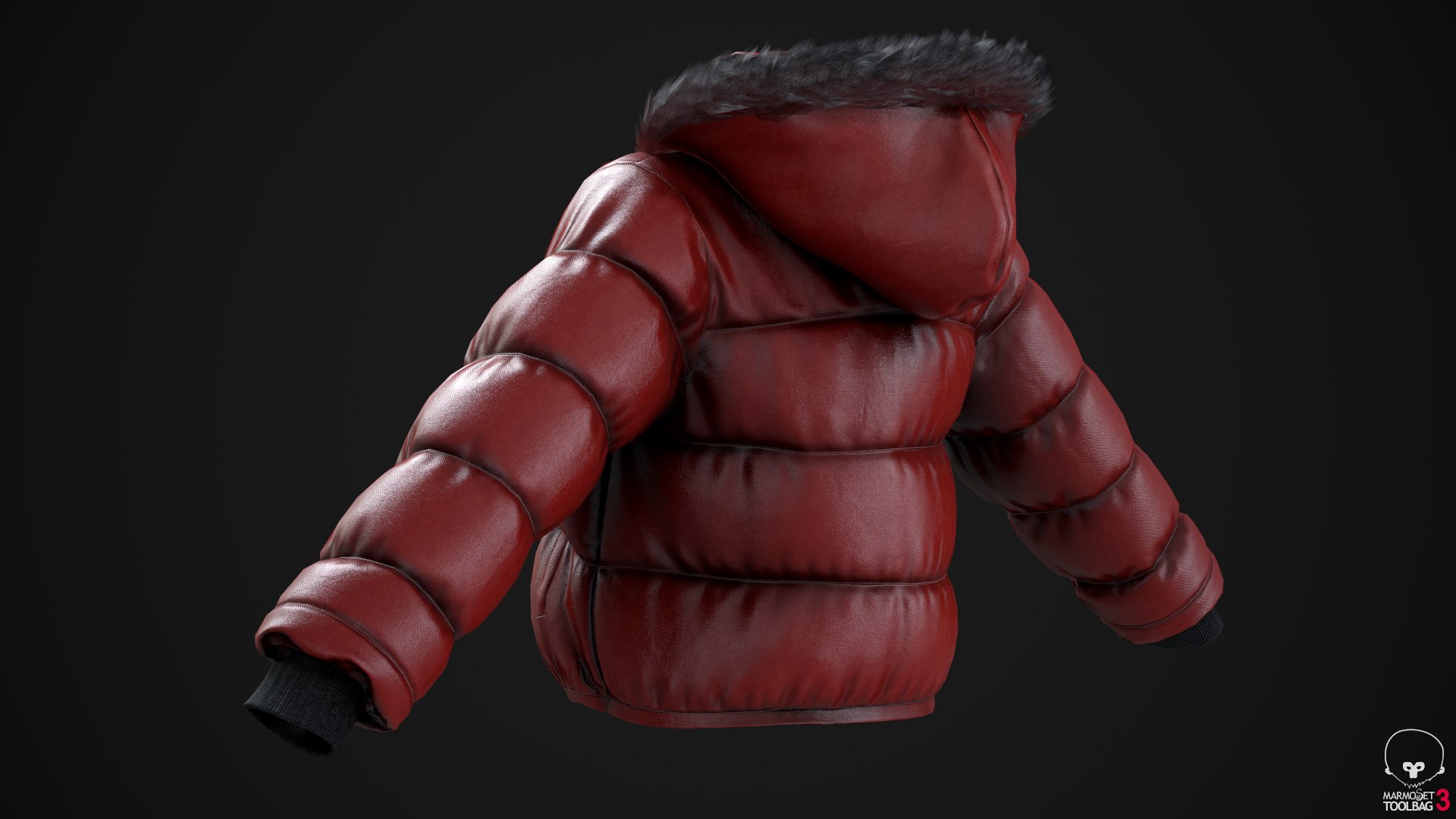 Red Winter Jacket 3D Model - TurboSquid 1787697