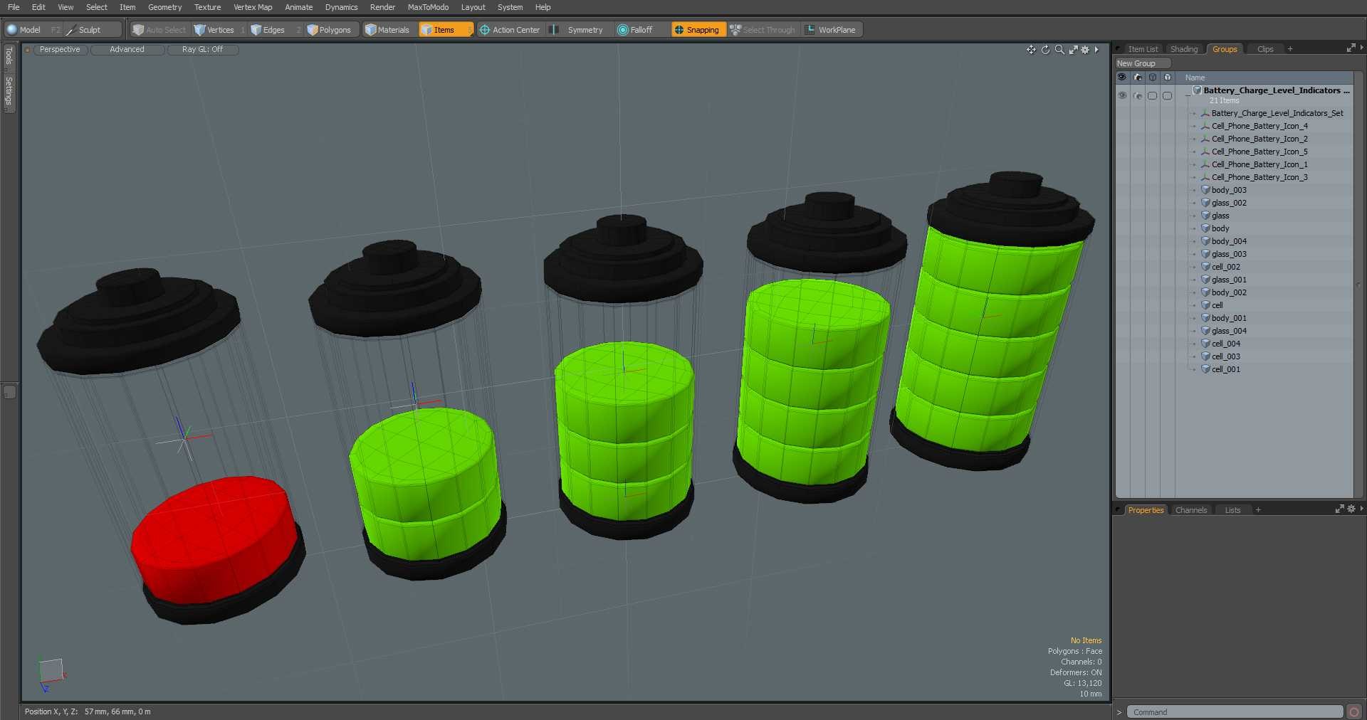 Battery Charge Level Indicators Set Model - TurboSquid 2250512