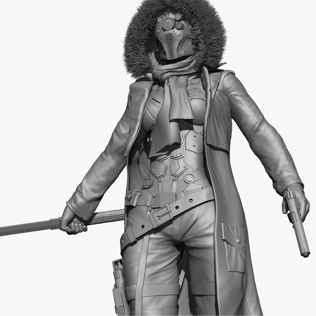 3d Model Woman Cyborg Zbrush