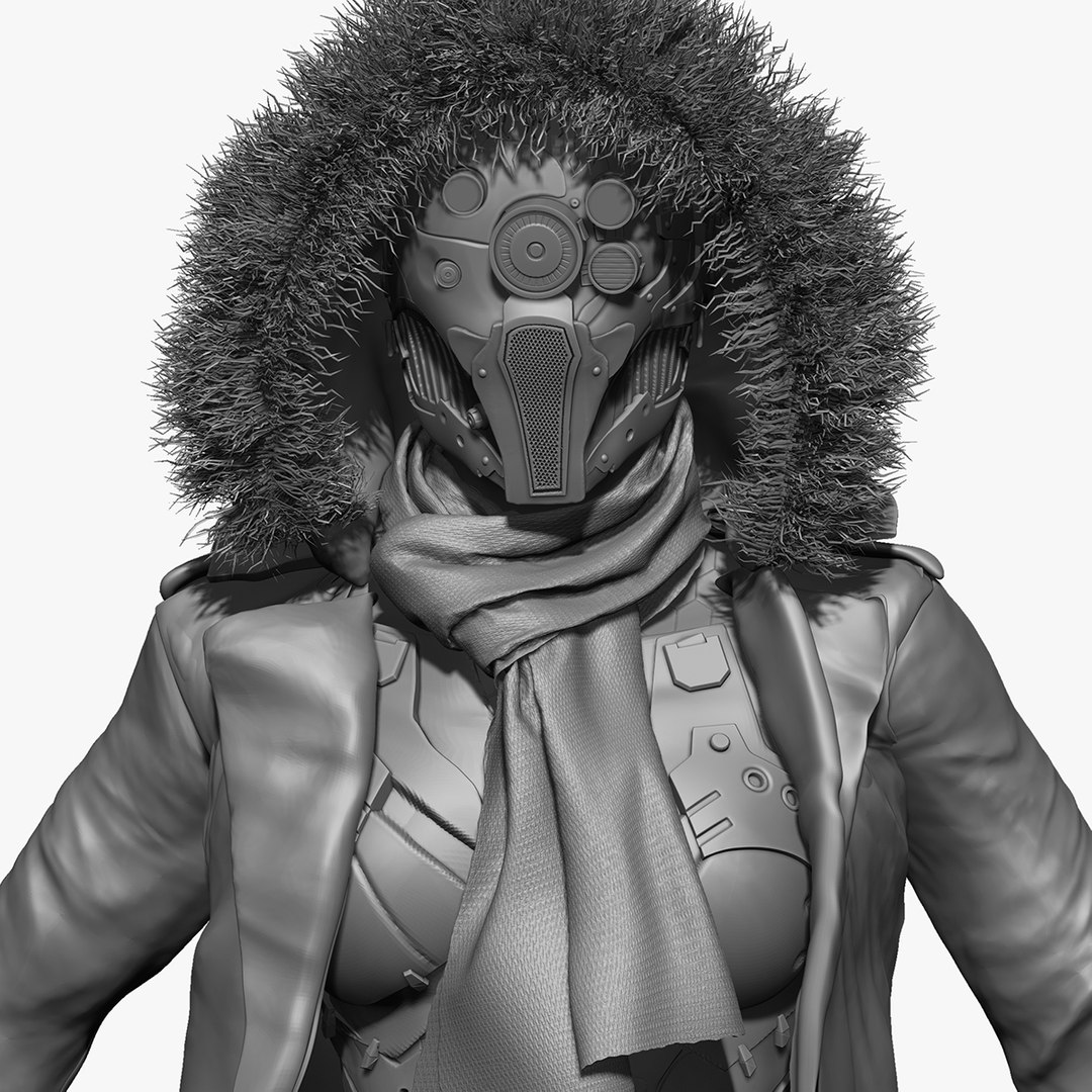 3d Model Woman Cyborg Zbrush