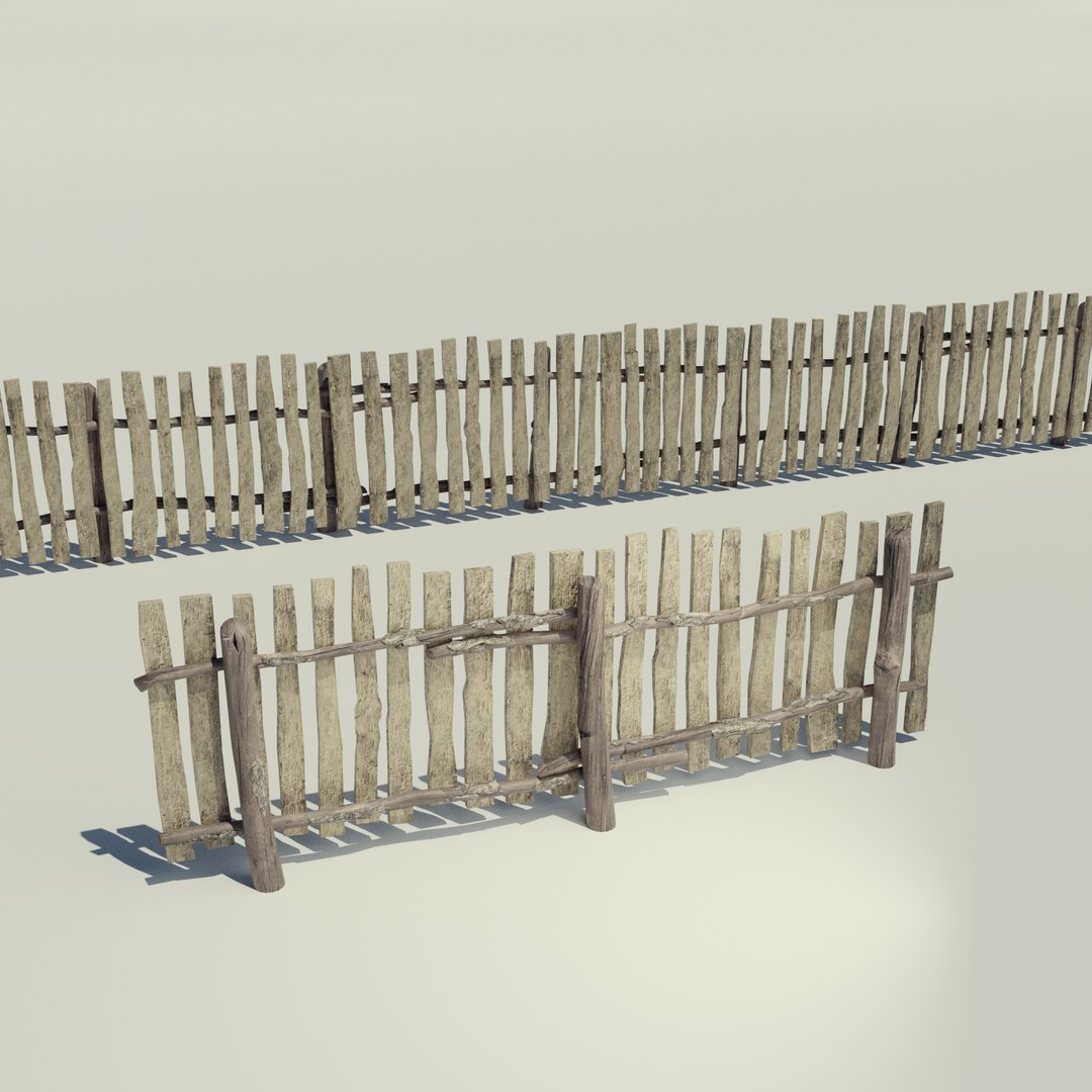 Wooden Fence Model - TurboSquid 1602932