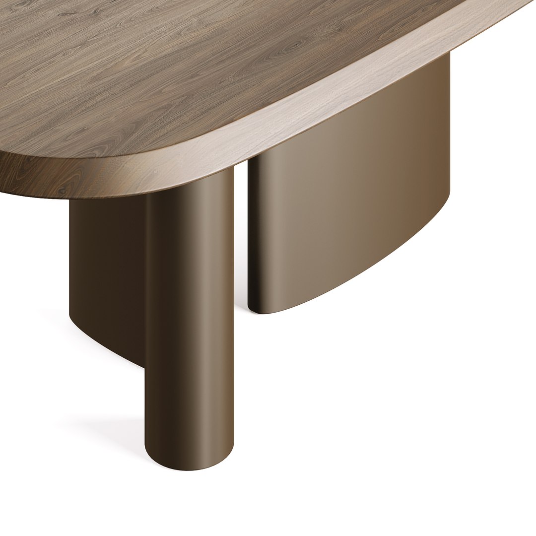 Bonaldo Padiglioni Double Material Dining Table 3D - TurboSquid 2064972