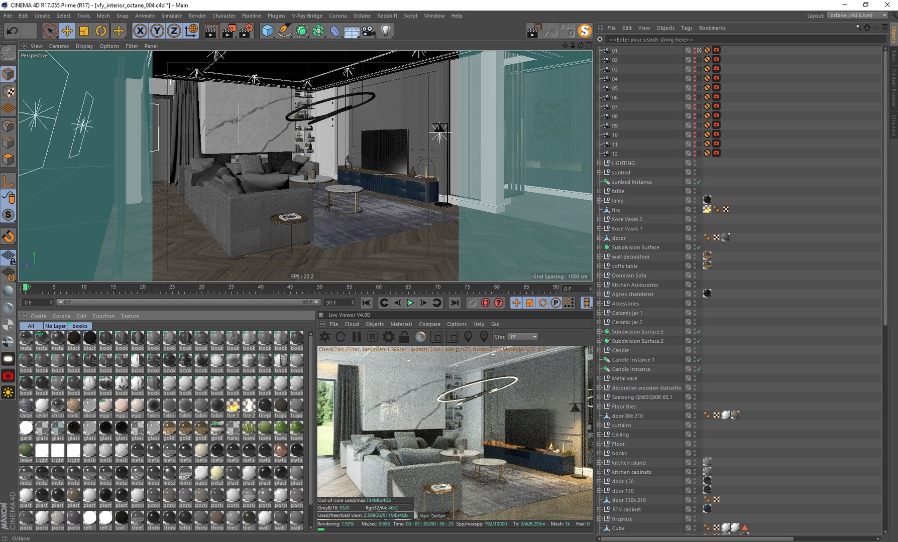 Interior octane render 3D model - TurboSquid 1473851