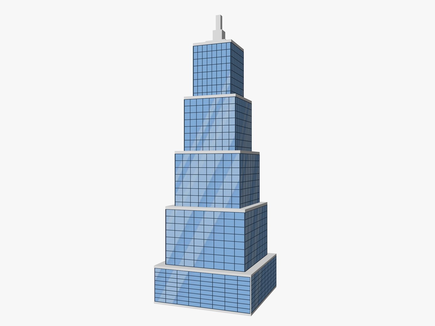 Cartoon Skyscraper Building 5 Low-poly 3D Model - TurboSquid 2255320
