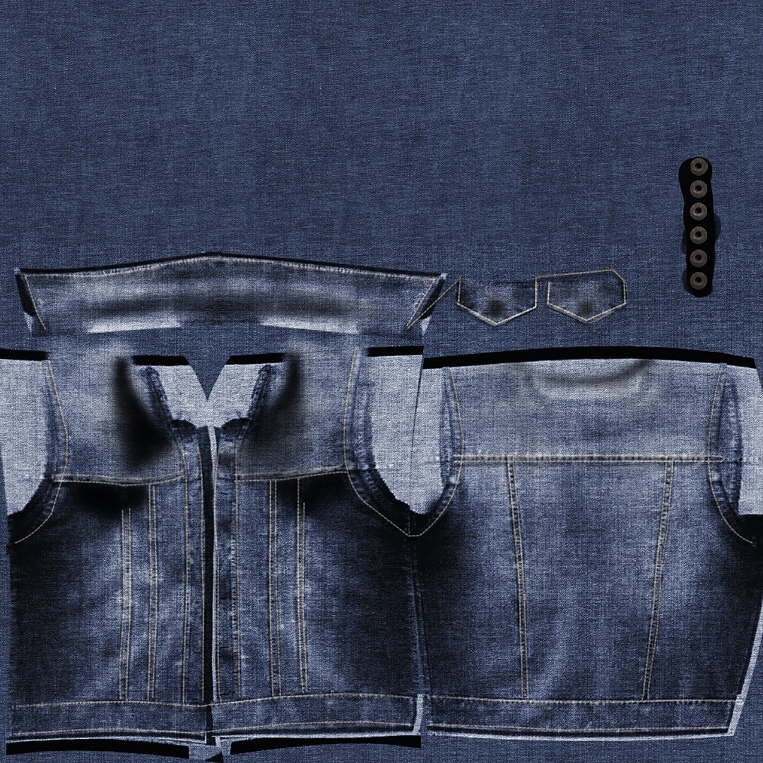 3D model Ladies Denim Vest - TurboSquid 1757913