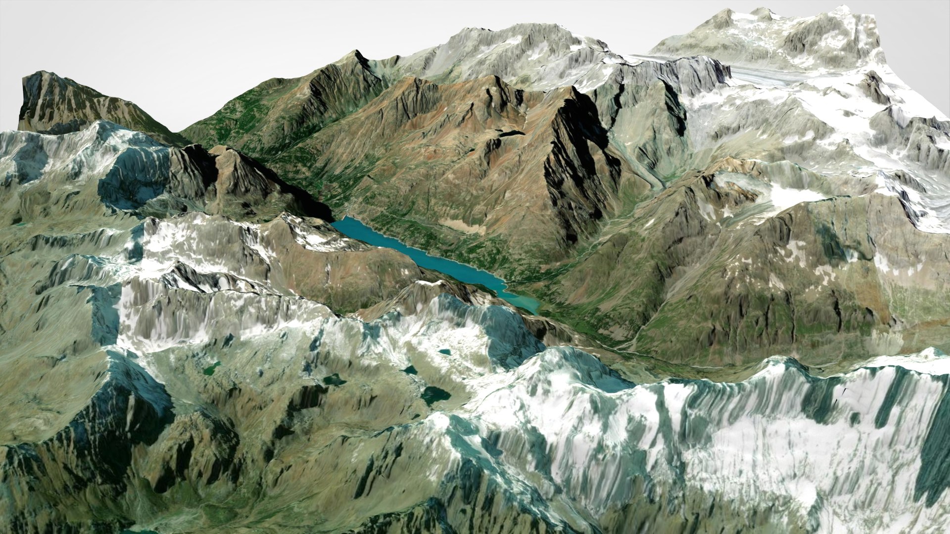 Mountain Landscape Lago Di Palce Maulin Italy 3D Model - TurboSquid 2061596