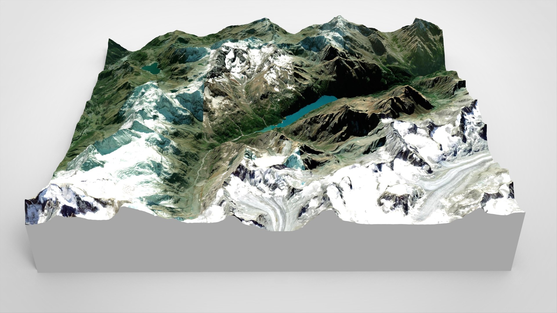 Mountain Landscape Lago Di Palce Maulin Italy 3D Model - TurboSquid 2061596