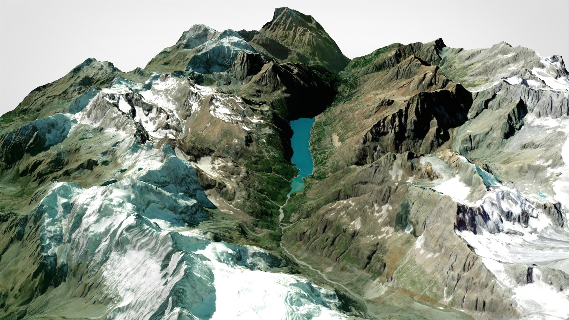 Mountain Landscape Lago Di Palce Maulin Italy 3D Model - TurboSquid 2061596