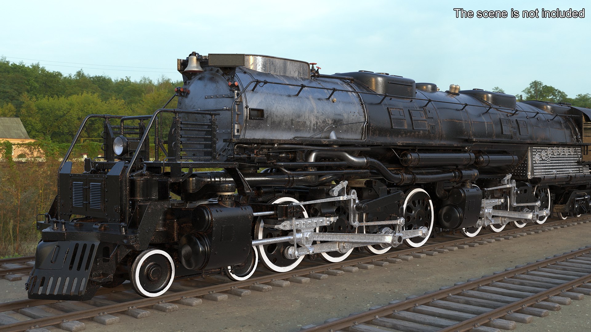 Vintage Locomotive With Trailed Tender Rigged For Cinema 4D 3D - TurboSquid 2318993
