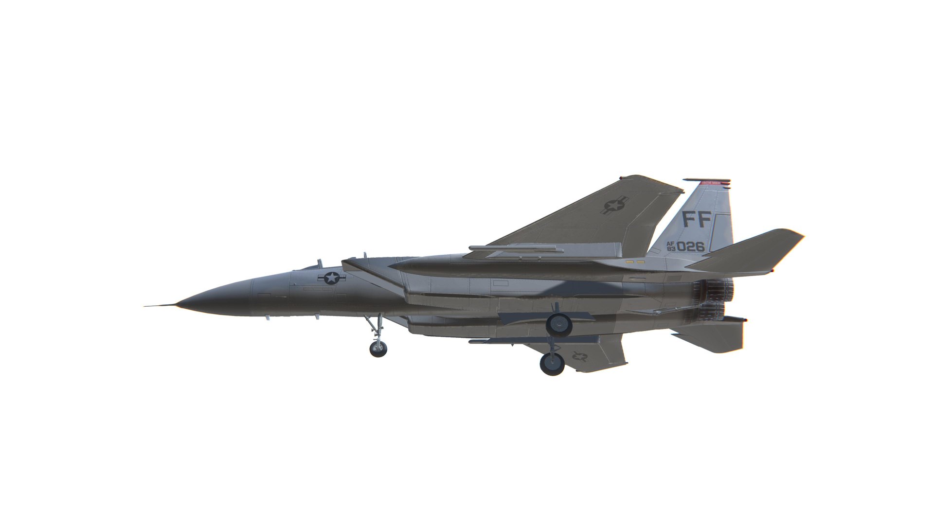 F-15 Eagle Jet Fighter Aircraft Low-poly 3D Model - TurboSquid 1800243