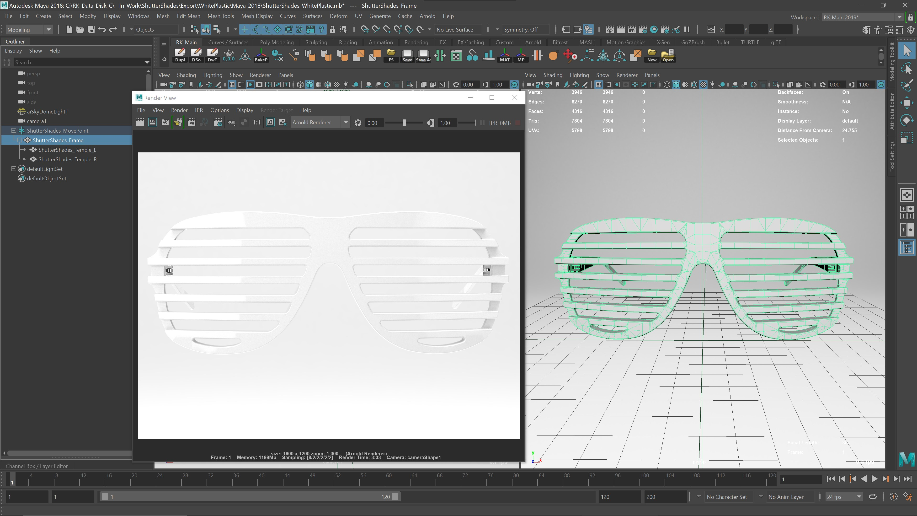 3D White Shutter Shades Sunglasses - Game Asset model - TurboSquid 1778093