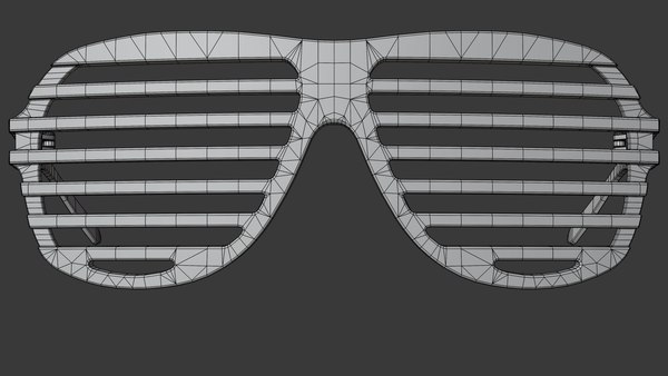 3D White Shutter Shades Sunglasses - Game Asset model - TurboSquid 1778093