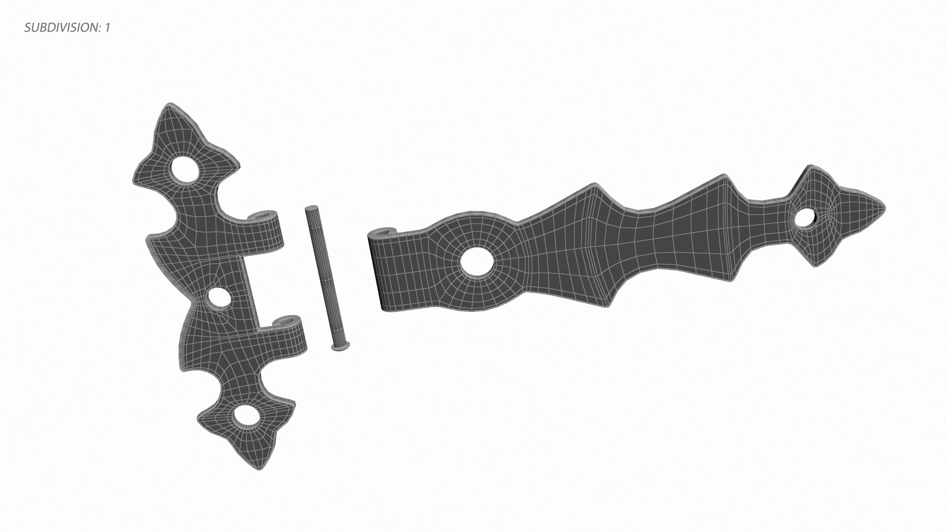 3D Flat Hinge model - TurboSquid 2166722