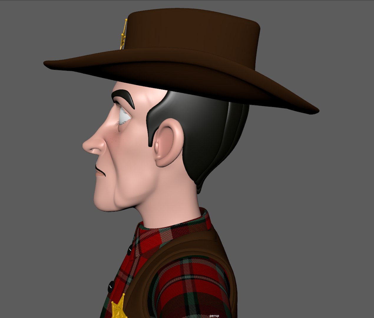 Cowboy cartoon character 3D model - TurboSquid 1442724