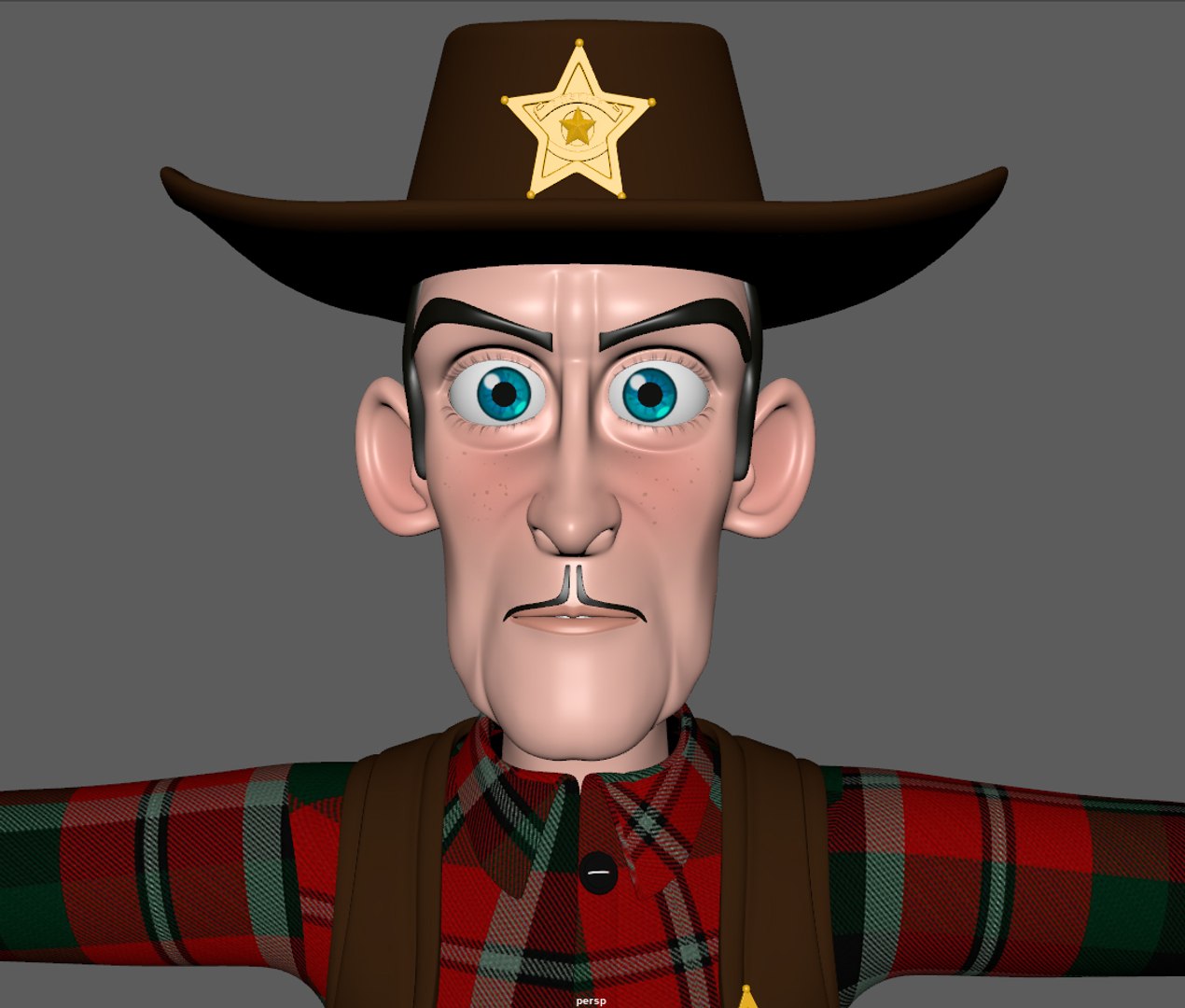 Cowboy cartoon character 3D model - TurboSquid 1442724
