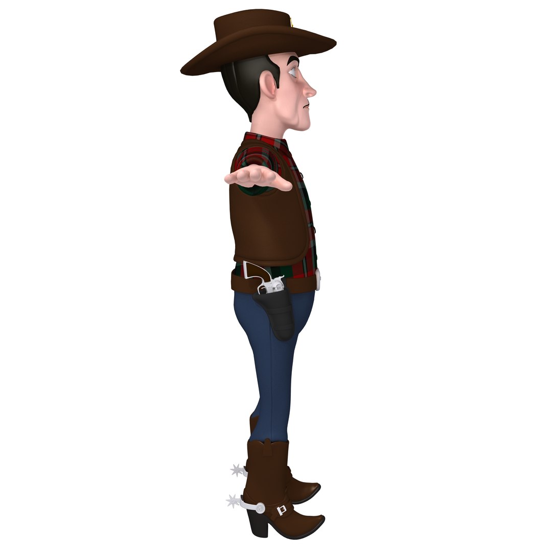 Cowboy cartoon character 3D model - TurboSquid 1442724