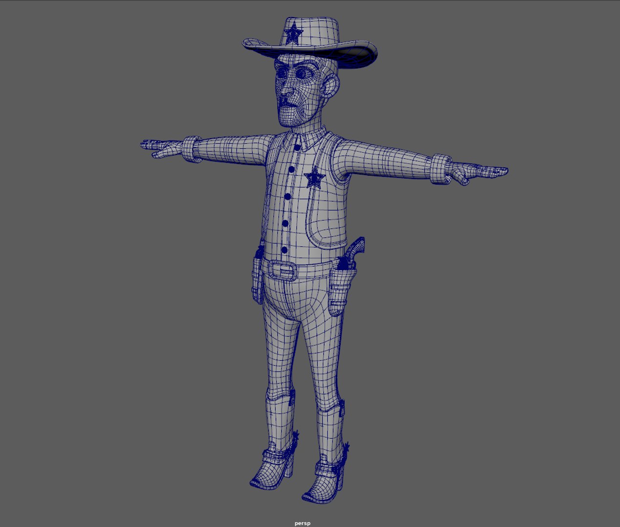 Cowboy cartoon character 3D model - TurboSquid 1442724
