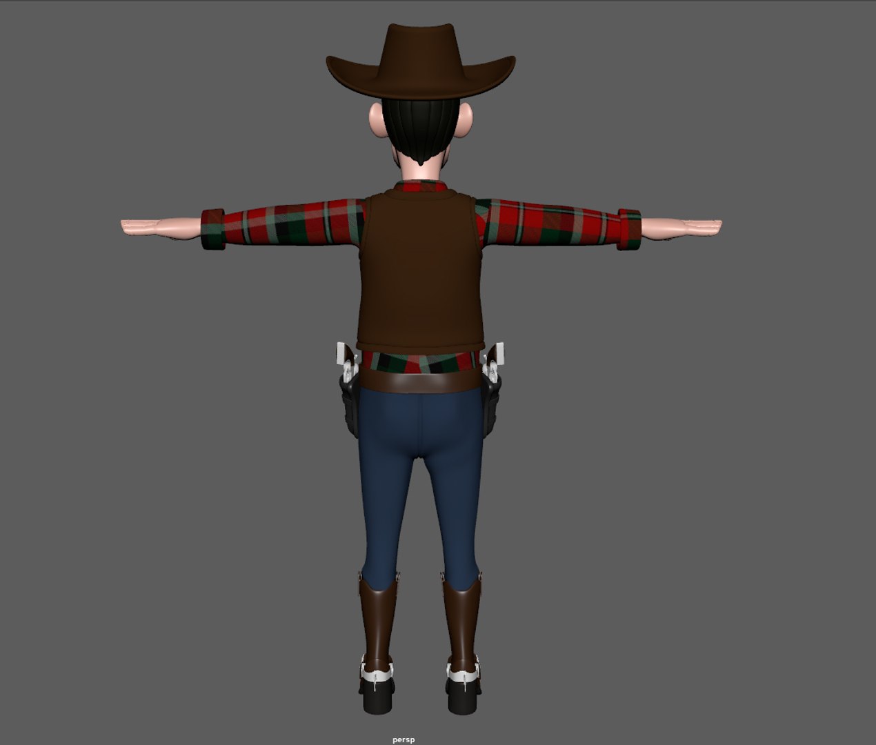 Cowboy cartoon character 3D model - TurboSquid 1442724