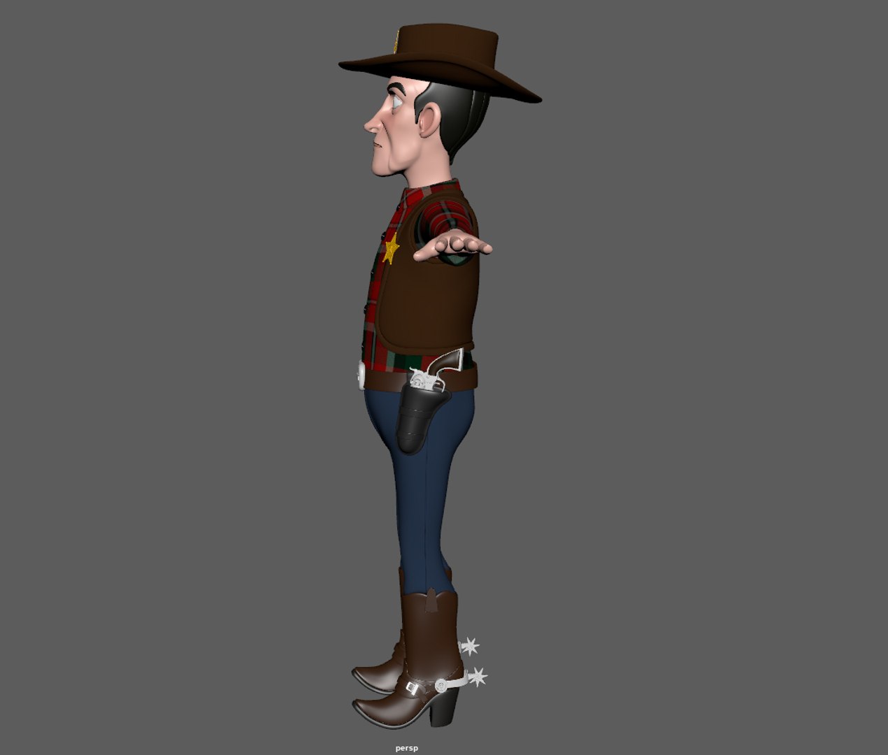 Cowboy cartoon character 3D model - TurboSquid 1442724