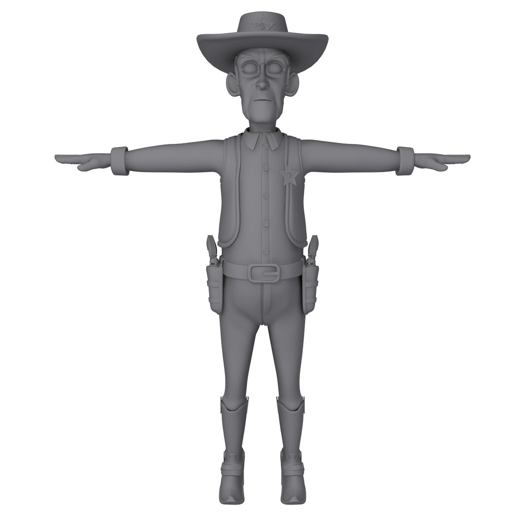 Cowboy cartoon character 3D model - TurboSquid 1442724