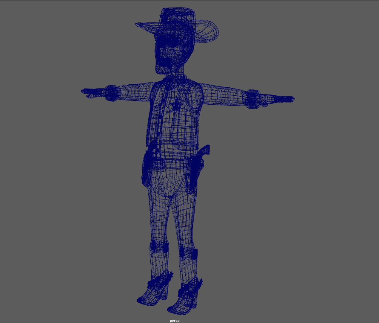 Cowboy cartoon character 3D model - TurboSquid 1442724