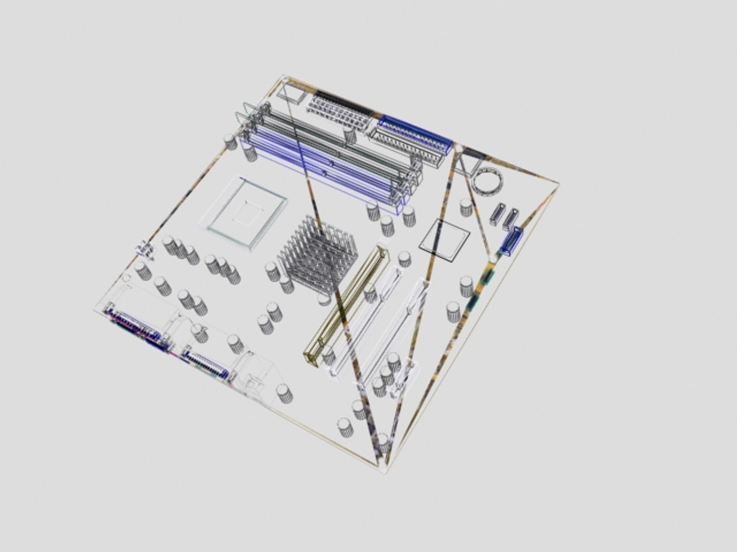 Asus Motherboard 3d Model