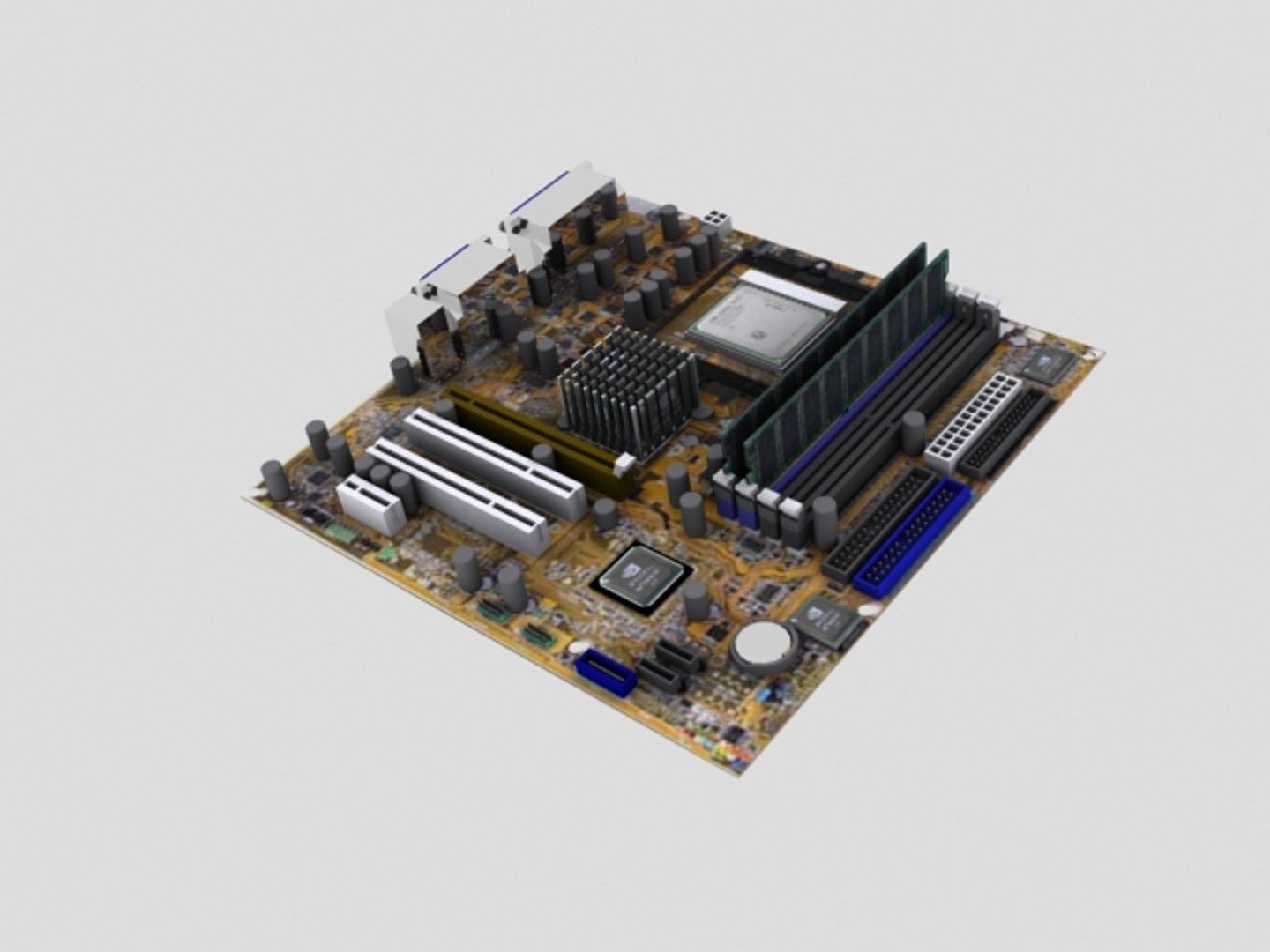 Asus Motherboard 3d Model
